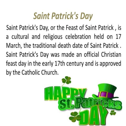 Saint Patrick's day | PPT