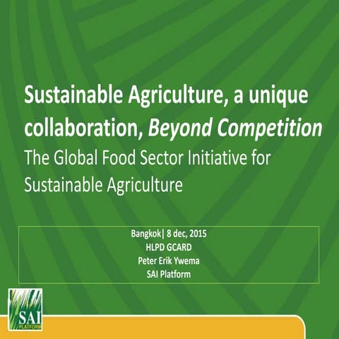 Agricultural sustainability through collaboration, beyond competition ...