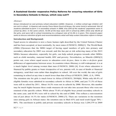 Saisi mengich and Mukoya Francis policy paper 29092016 | PDF