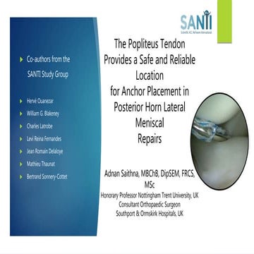 Popliteus is a safe location for all-inside meniscal repair devices in ...