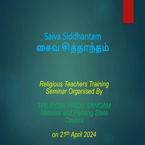A brief Account on Saiva Siddhanthamam .pptx