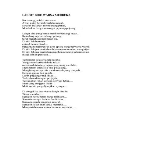 Sajak Kemerdekaan Negaraku Bebas Merdeka Zhdmeh - vrogue.co