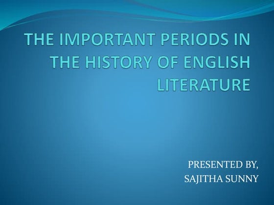 Literary periods movements | PDF