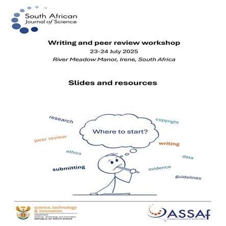 Writing and peer review workshop: Resources booklet | PDF