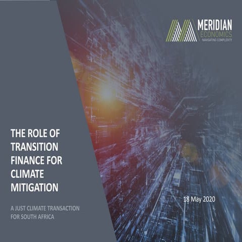 THE ROLE OF TRANSITION FINANCE FOR ACCELERATED CLIMATE MITIGATION | PPT