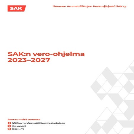 SAK:n vero-ohjelma 2023–2027 | PDF