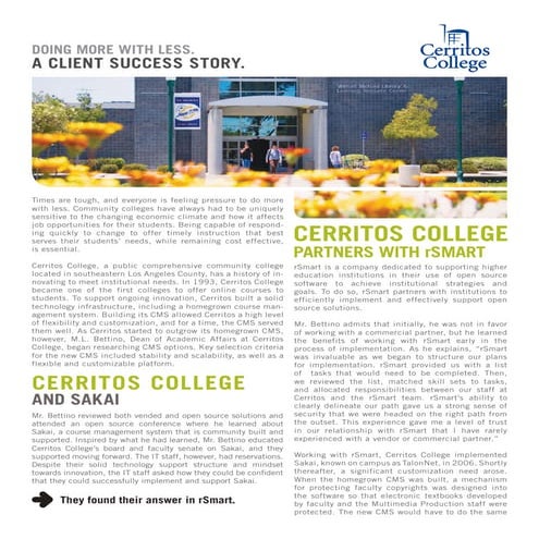 Sakai Case Study - Cerritos College Final | PDF