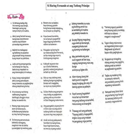 Ang Ibong Adarna -Saknong 1 hanggang saknong27.docx