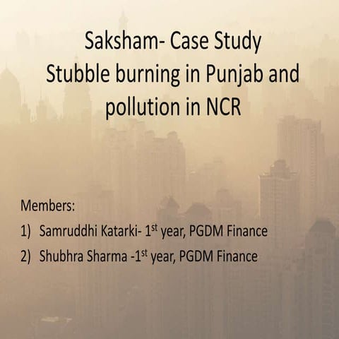 Saksham case study | PPTX