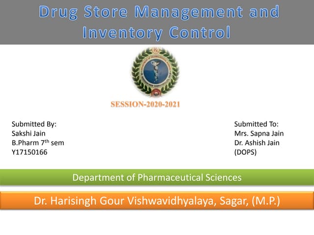 Drug Storage & Maintenance | PPTX