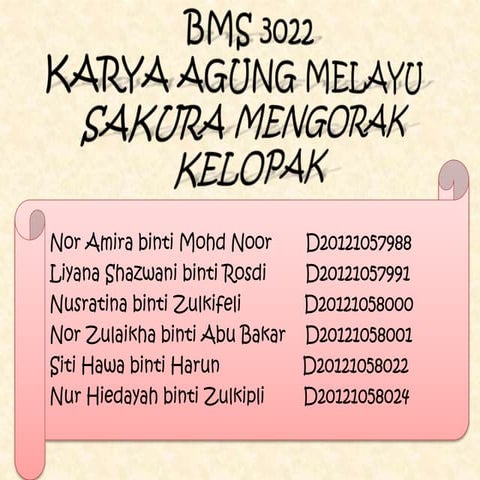 Sakura Mengorak Kelopak | PPTX