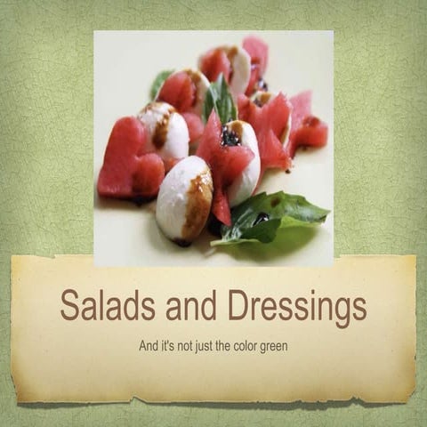 Salad and dressings | PPT