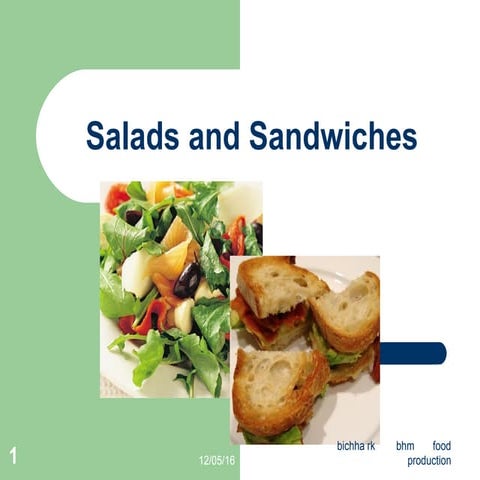 Salads and sandwiches | PPT