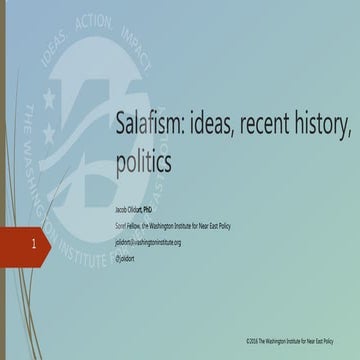 Salafism: Ideas, Recent History, Politics | PPT