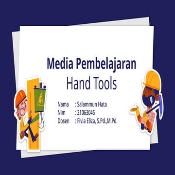 Salammun Hata media PENDIDIKAN TUGAS HAND TOOLS | PPT