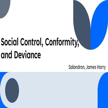 Social Control, Conformity, and Deviance | PDF
