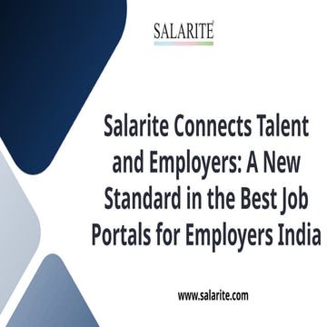 Salarite Connects Talent and Employers A New Standard in the Best Job ...