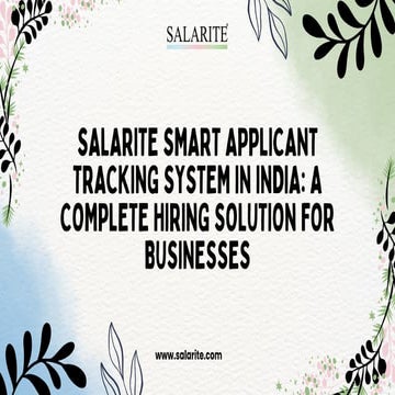 Salarite Smart Applicant Tracking System in India A Complete Hiring ...