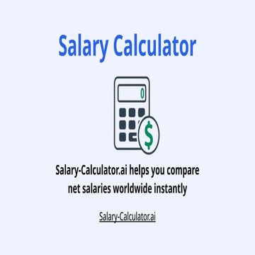 Salary-Calculator.ai helps you compare net salaries worldwide instantly ...