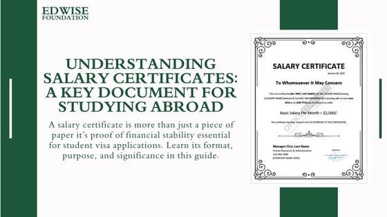 Understanding Salary Certificates for Student Visa Applications | PPT