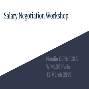 Salary Negotiation Workshop by Natalie Cernecka | PPT