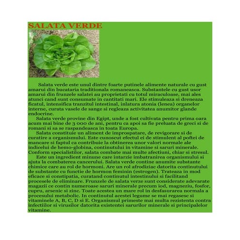 Salata verde | PDF