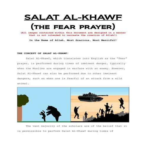 Salat al khawf the fear prayer in islam | PDF