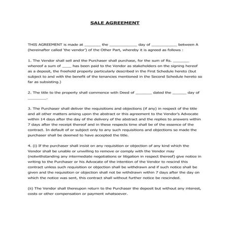 ASSET SALE AGREEMENT | PDF