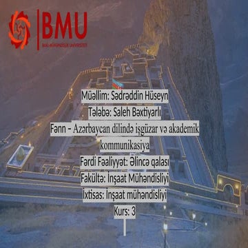 Əlincə qalası, Əmir Teymur, Naxçıvan pptx prezentasiya | PPTX