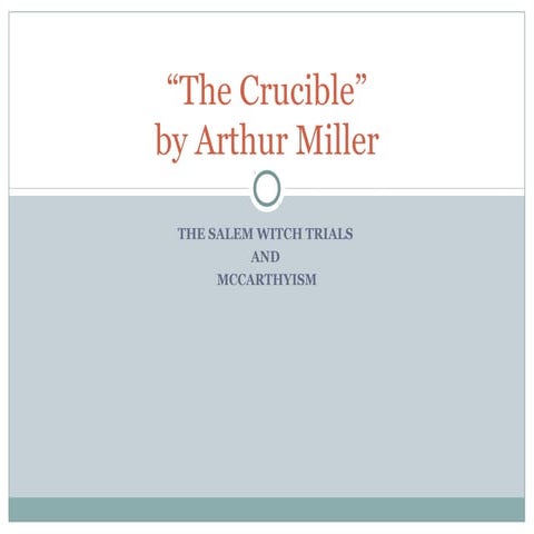The Crucible: Historical Context | PPT