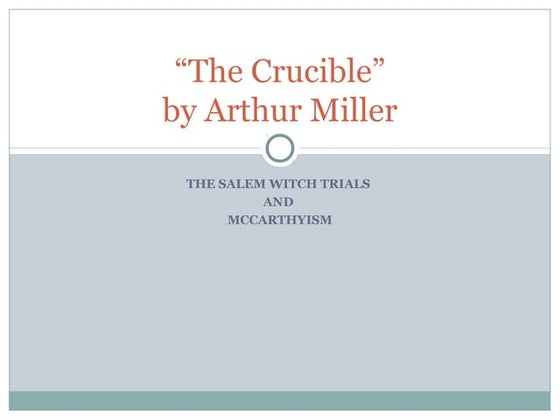 The crucible | PPT