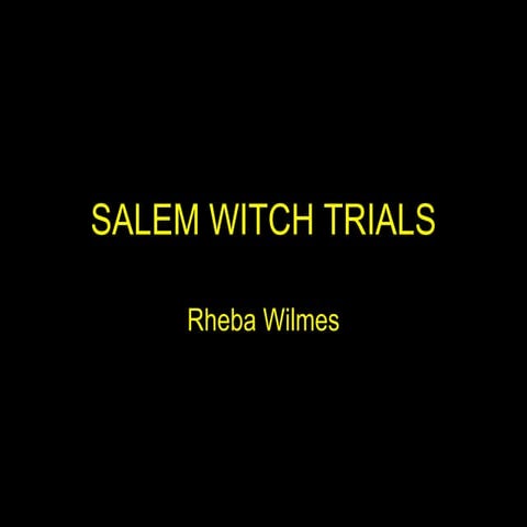 Salem Witch Trials | PPTX