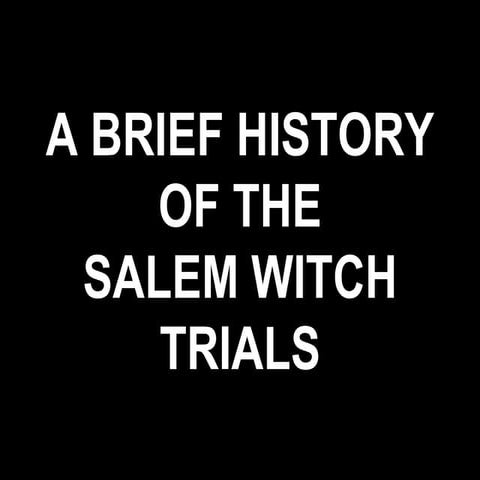 Salem witch trials | PPT