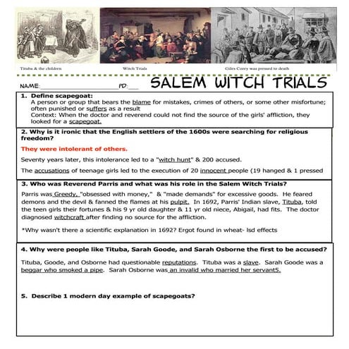 Salem witch trials_guide | PDF
