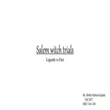 Salem witch trials powerpoint | PPTX