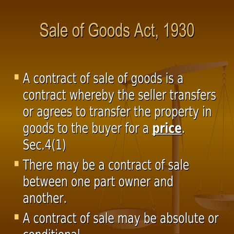 Sale of goods_act-1930 | PDF