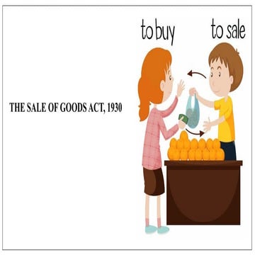Business Law unit-3 - sale of goods act 1930 and Consumer Protection ...