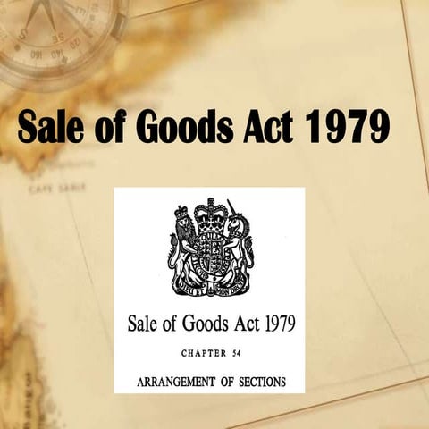 Sale Of Goods Act 1979 | PPTX