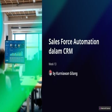 Sales force automation in CRM_the importance of data | PPTX