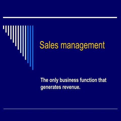 Sales management | PPT