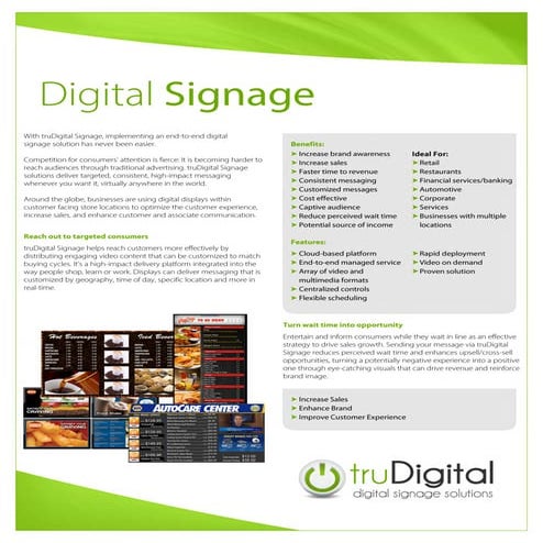 Cloud-Based Digital Signage by truDigital | PDF