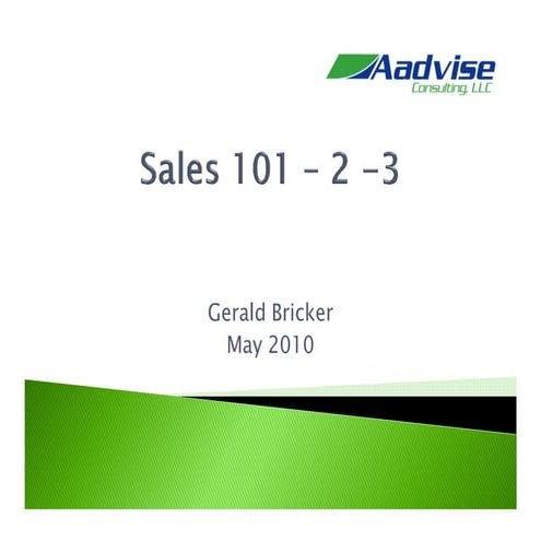 Sales 101 2 3 | PPT