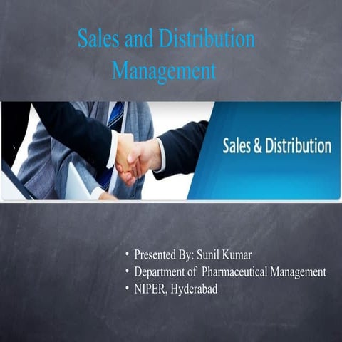 Sales and distribution management | PPT
