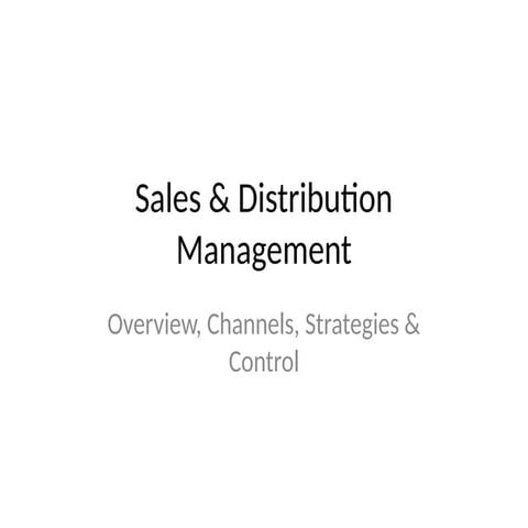 Sales_and_Distribution_Managementyyyiuuiiuiui | PPTX