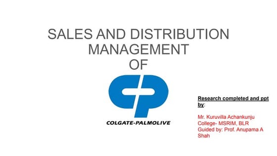 CHANNEL & DISTRIBUTION SYSTEM OF NESTLE INDIA LTD | PPT