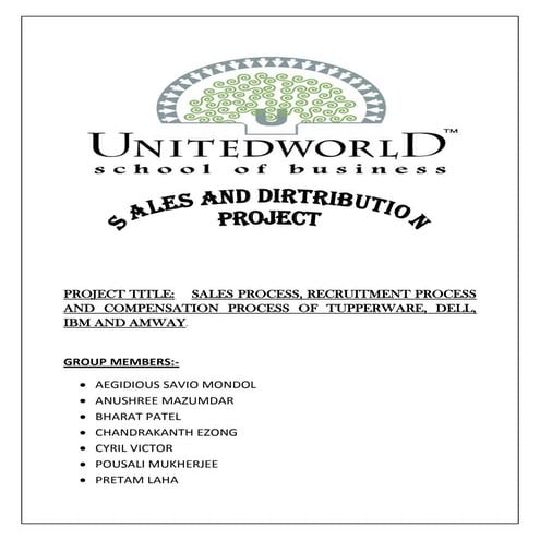 Sales and distribution of dell, tupperware, ibm, amway | PDF