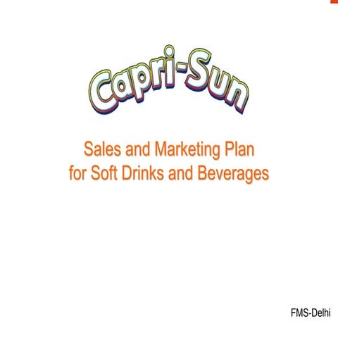 Sales and marketing plan for soft drinks and beverages (for Iceberg ...