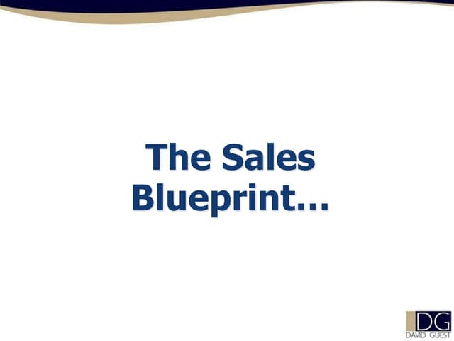 Sales Blueprint Workshop Ppt