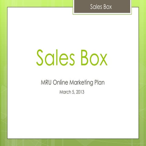 Sales Box v3.1 | PPTX | Social Networking | Internet