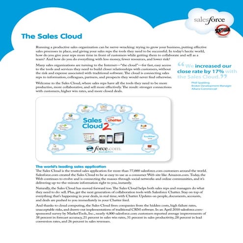 Sales Cloud Datasheet | PDF | Cloud Computing | Internet